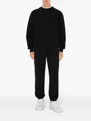 Burberry Equestrian Knight Cotton Jogging Pants - Black