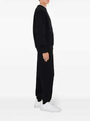 Burberry Equestrian Knight Cotton Jogging Pants - Black