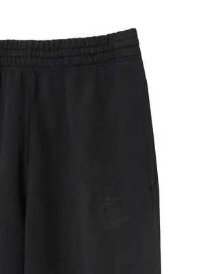 Burberry Equestrian Knight Cotton Jogging Pants - Black