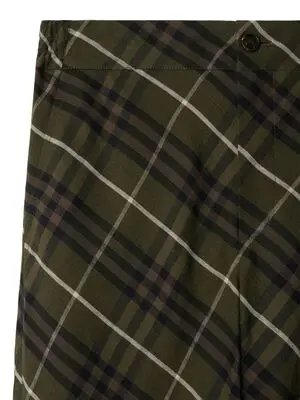 Burberry Check-pattern Linen Trousers