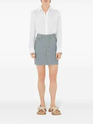 Burberry Equestrian Knight Denim Skirt