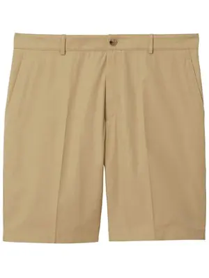 Burberry Cotton Gabardine Shorts - Neutrals