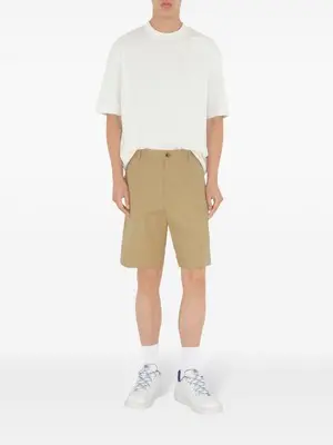 Burberry Cotton Gabardine Shorts - Neutrals
