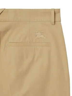 Burberry Cotton Gabardine Shorts - Neutrals