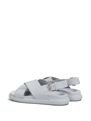 Marni Fussbet Leather Sandals - Grey