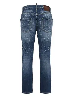 Dsquared2 Distressed Slim-leg Jeans - Blue