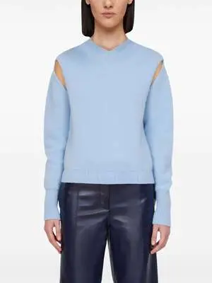 FERRAGAMO Layered Cashmere Sweater - Blue