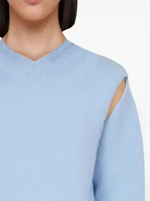 FERRAGAMO Layered Cashmere Sweater - Blue