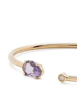 Jia Jia 14kt Yellow Pink Sapphire Cuff Bracelet