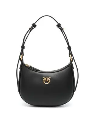 Pinko Half Moon Baby Leather Shoulder Bag