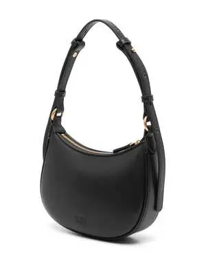 Pinko Half Moon Baby Leather Shoulder Bag