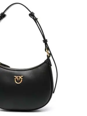 Pinko Half Moon Baby Leather Shoulder Bag