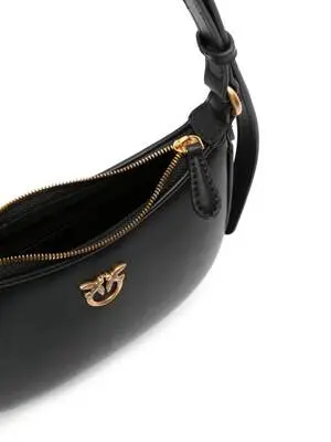 Pinko Half Moon Baby Leather Shoulder Bag