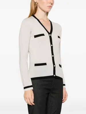 Max Mara Trimmed V-neck Cardigan - Neutrals