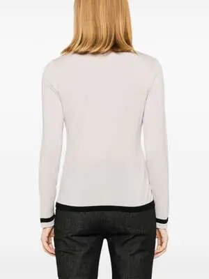Max Mara Trimmed V-neck Cardigan - Neutrals