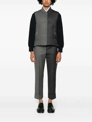 Thom Browne Baseball-collar Wool Gilet