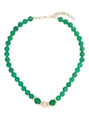 SYDNEY EVAN 14kt Yellow Scallop Rondelle Beaded Necklace - Gold