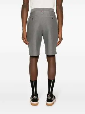 Thom Browne Rwb Stripe Bermuda Shorts - Grey