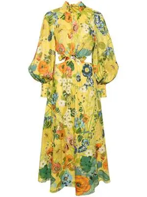 ALEMAIS Cresida Cutout Midi Dress