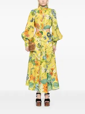 ALEMAIS Cresida Cutout Midi Dress