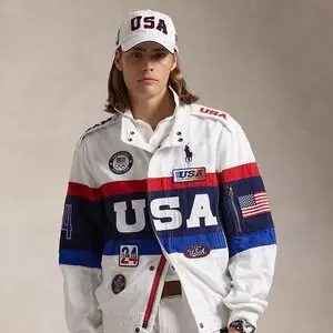 Ralph Lauren Team USA Closing Ceremony Jacket Ceramic White Multi