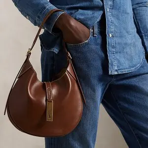 Ralph Lauren Polo Id Leather Shoulder Bag - Cuoio