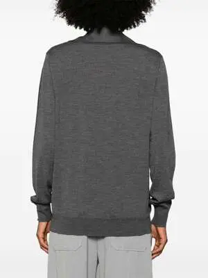 PETER DO Mélange Wool Polo Jumper