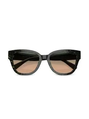 COACH Monogram-pattern Butterfly Sunglasses - Green