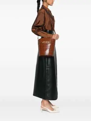 TOM FORD Croc-effect Medium Bucket Bag