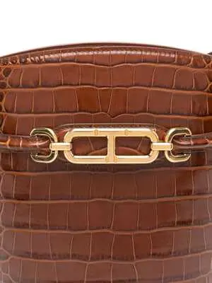 TOM FORD Croc-effect Medium Bucket Bag