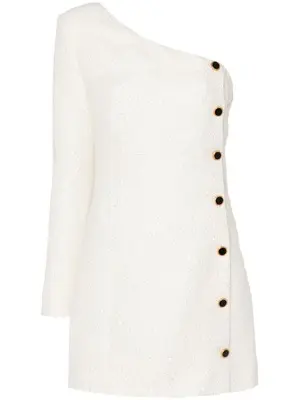 Alessandra Rich Sequined One-shoulder Mini Dress