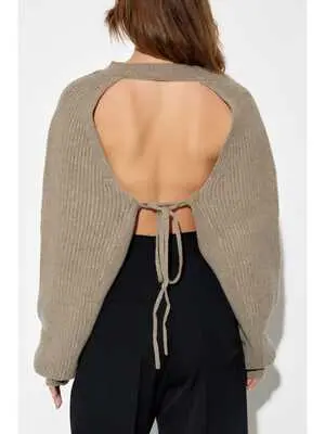 Yohji Yamamoto Open-back Jumper - Neutrals