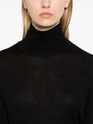 P.a.r.o.s.h Roll-neck Fine-knit Jumper - Black