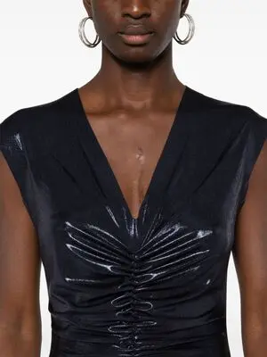 Norma Kamali V-neck Fishtail Gown