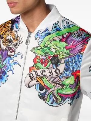 Philipp Plein Tattoo-print Bomber Jacket