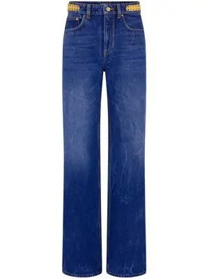 Rabanne Boyfriend Jeans With Charm Detail - Blue
