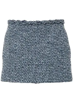 Valentino Garavani Tweed Denim Mini Skirt