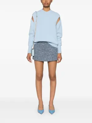 Valentino Garavani Tweed Denim Mini Skirt