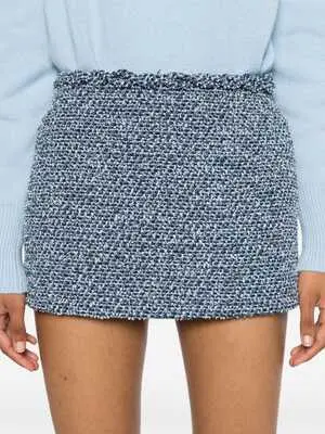 Valentino Garavani Tweed Denim Mini Skirt