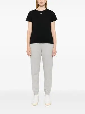Pinko Short-sleeved Cotton Jersey T-shirt With Mini Logo - Black