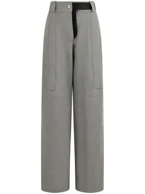 FERRAGAMO Canvas Palazzo Trousers