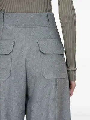 FERRAGAMO Canvas Palazzo Trousers