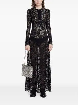 Rabanne Lace Maxi Dress - Black