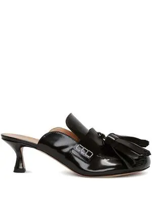 JW Anderson Tassel-detail Leather Mules - Black