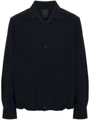 Givenchy Drawstring Wool-blend Shirt Jacket - Blue