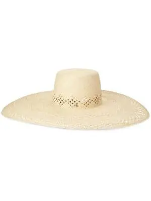 MAISON MICHEL Gina Straw Capeline Hat - Neutrals