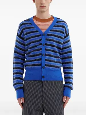 Marni Striped V-neck Cardigan