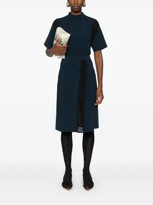 Stella McCartney Lace-inserts High-neck T-shirt