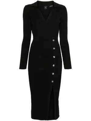 Pinko Fine-ribbed Midi Dress