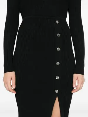 Pinko Fine-ribbed Midi Dress